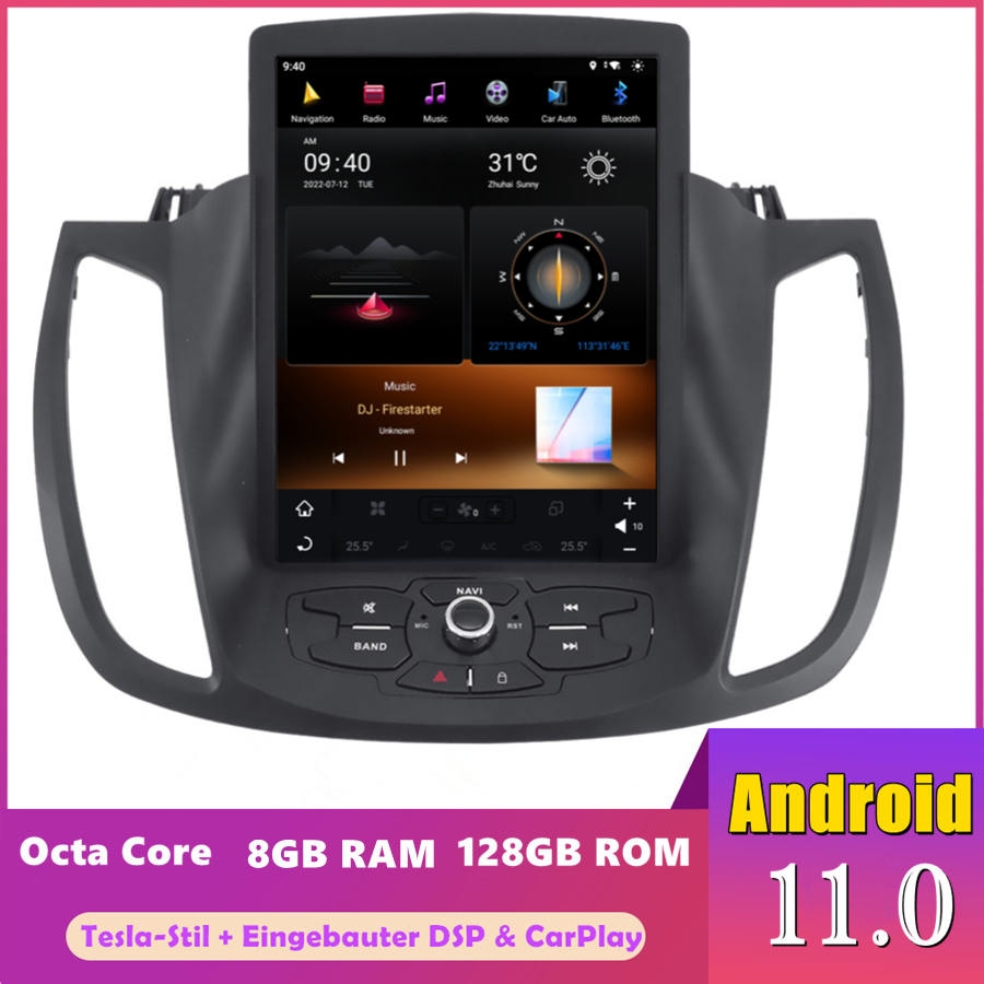 Ford Kuga Android 11.0 Autoradio GPS Navigationsysteme mit Octa-Core ...